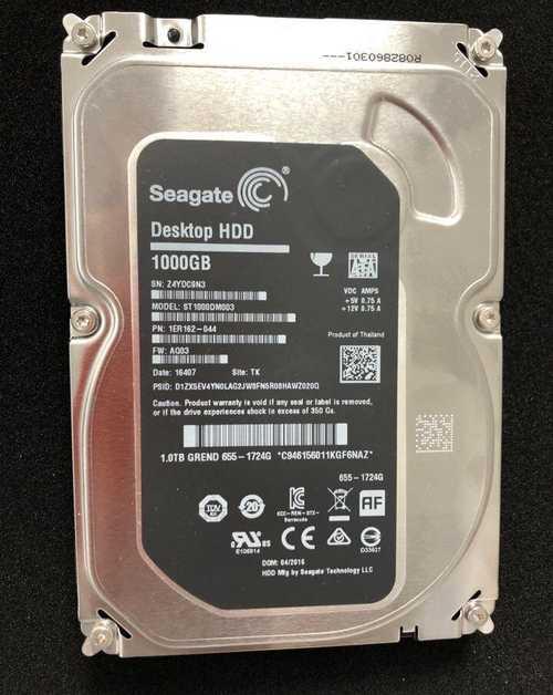 Жесткий диск Seagate 1Tb 3,5” из iMac