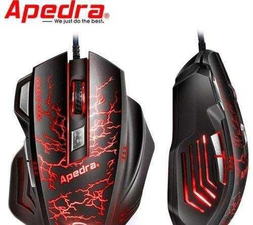 Мышь Игровая 3D Apedra A7 Подсветка 7 кнопок Новая