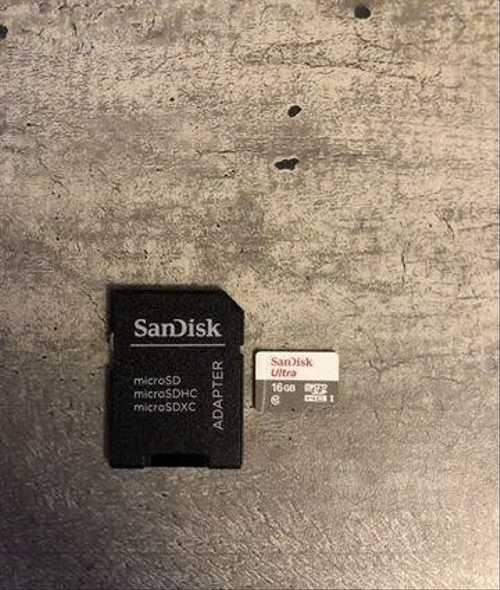 Карта памяти MicroSD SanDisk 16gb на запчасти