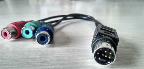 Кабель S-Video 7 Pin на 3RCA, 20см. (новый)