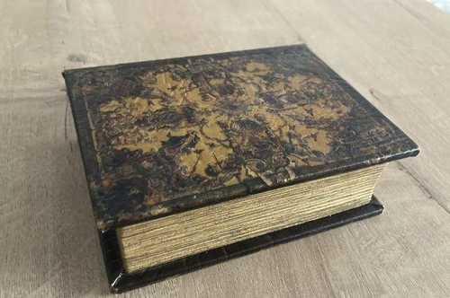 Шкатулка книга 15-12 см коричневая