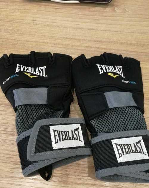 Боксёрские XL перчатки-бинты гелевые Everlast