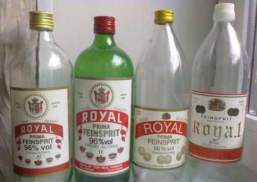 Бутылки " Royal " из под спирта