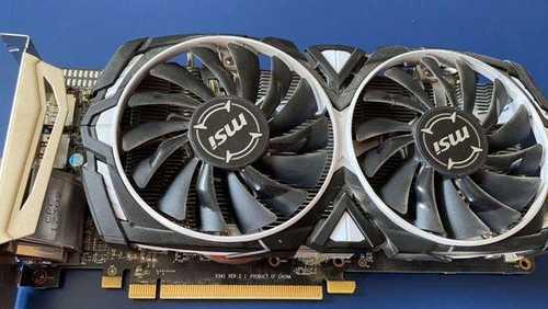 Видеокарта msi armor rx 470 на 4гб