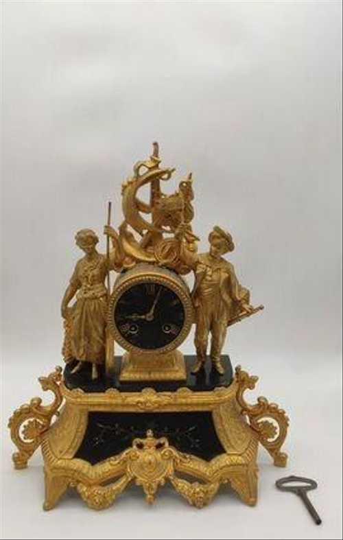Часы настольные каминные Франция, XIX век Метал
