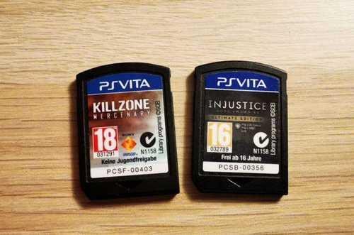 Продам игры ps vita killzone mercenary, injustice