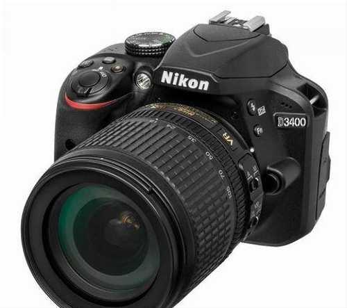 Nikon D3400 kit 18-105 VR новый