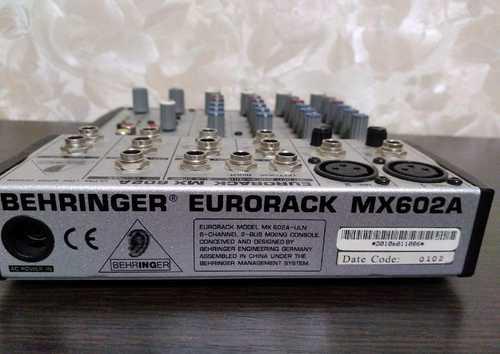 Микшерный пульт Behringer eurorack MX602A