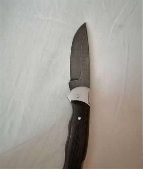 Нож раскладной из дамасской стали