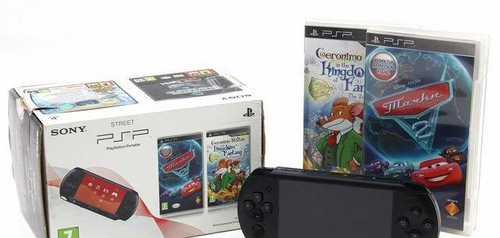 Sony PSP E-1008 Black В коробке + 2 игры