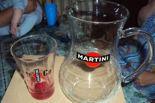 Стаканы martini 250 мл,6 шт+ 1графин