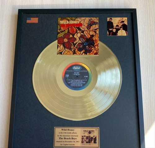 The Beach Boys Wild Honey Золотой винил в раме
