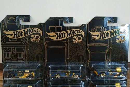 Hot wheels 50th anniversary black gold
