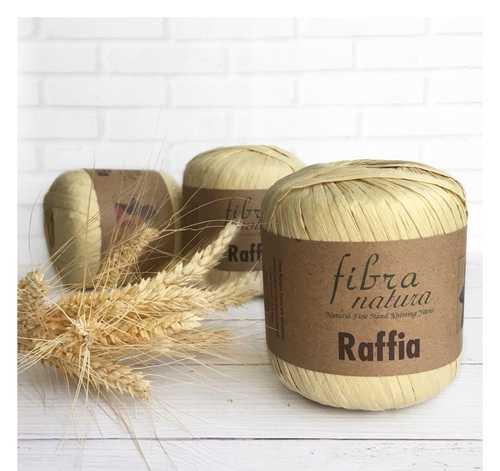 Соломенная пряжа натуральная Raffia Fibranatura