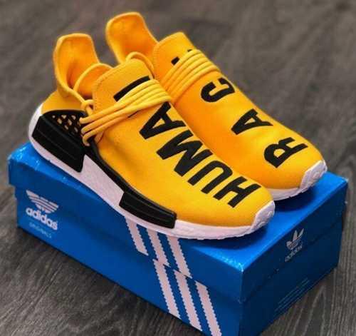 Желтые мужские кроссовки Adidas human race 41-45
