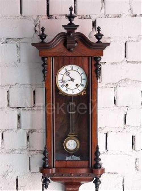 Lenzkirch, настенные старинные часы с боем. 1885 г