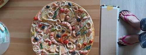 Тарелка подвисная имитация пиццы Папье маше
