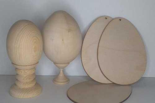 Яйца пасхальные для декора разные (дерево, фанера)