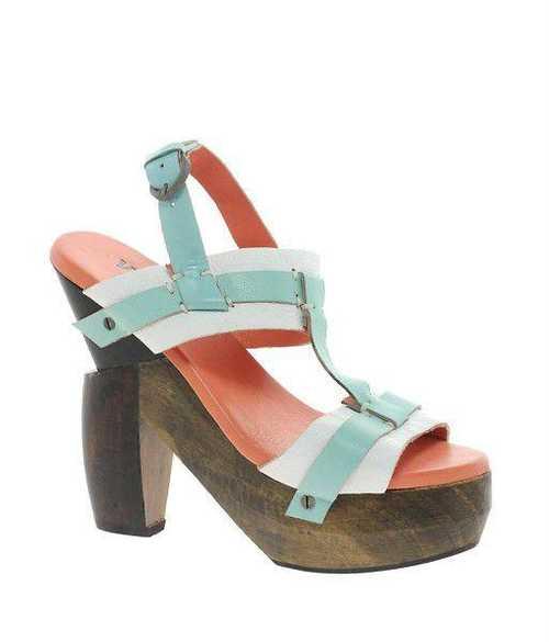 Босоножки vila sandal chunky wooden heel