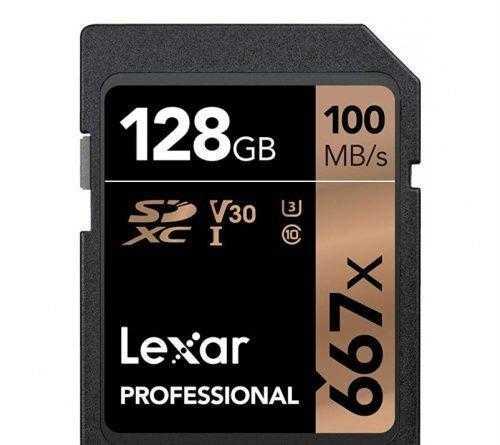 Карта Памяти sdxc 128Gb Lexar Professional 667x Cl