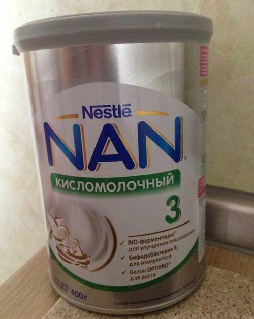Нан nan кисломолочный 3, 400 г