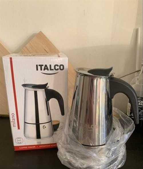 Гейзерная кофеварка Italco, новая