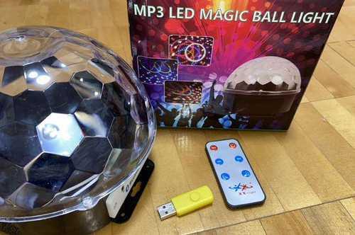 Led лампа дискошар MP3