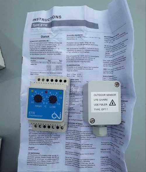 Терморегулятор термостат ETR/F-1447A Thermostat ET