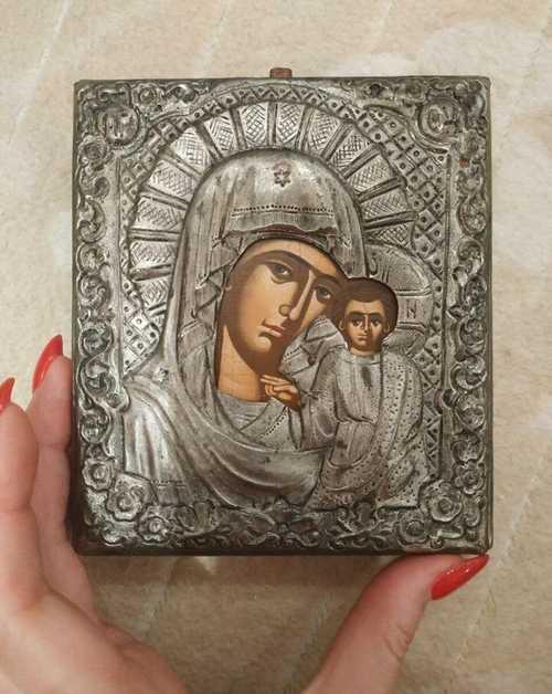 Икона Божьей матери серебро Святой Афон