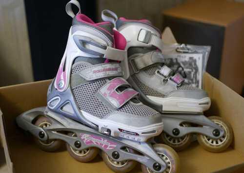 Роликовые коньки, раздвижные, Rollerblade и защита