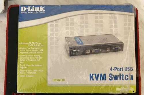 D-Link dkym-4U/4-Port USB KVM Switch