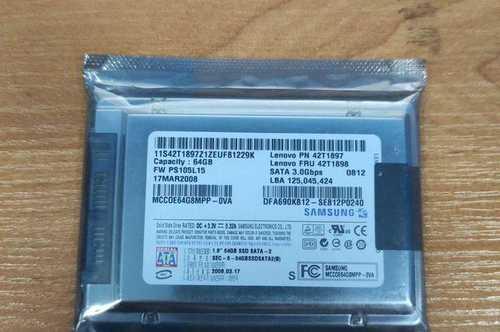 SSD samsung 1.8 64gb