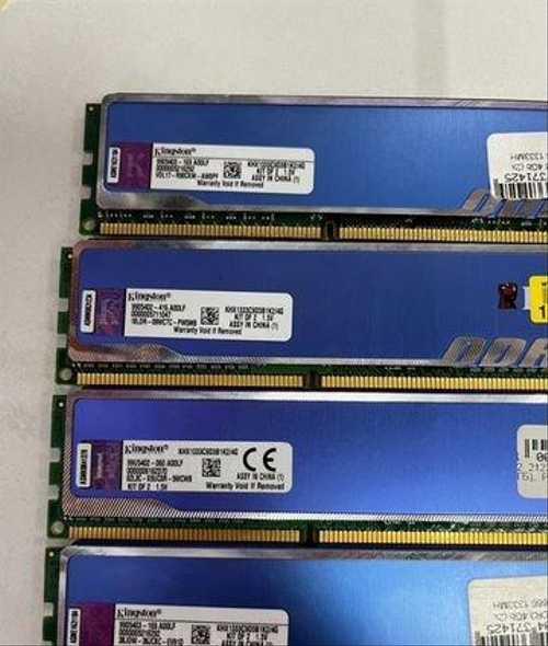 Бу DDR3 4 gb kit HyperX Blu khx1333c9d3b1k2/4g