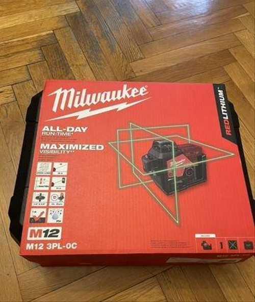 Аккумуляторный лазерный нивелир milwaukee m12 3pl