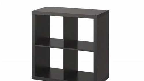 Стеллаж kallax, IKEA, Черно-коричневый, 77x77 см