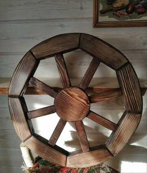 Колесо деревянное от телеги