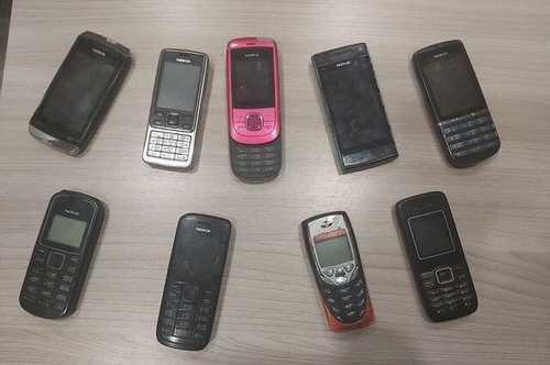 Коллекция старых телефонов Nokia 9 штук