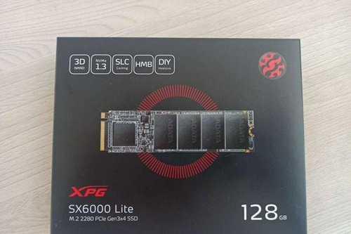 SSD A-Data XPG SX6000 Lite 128гб, M.2 2280