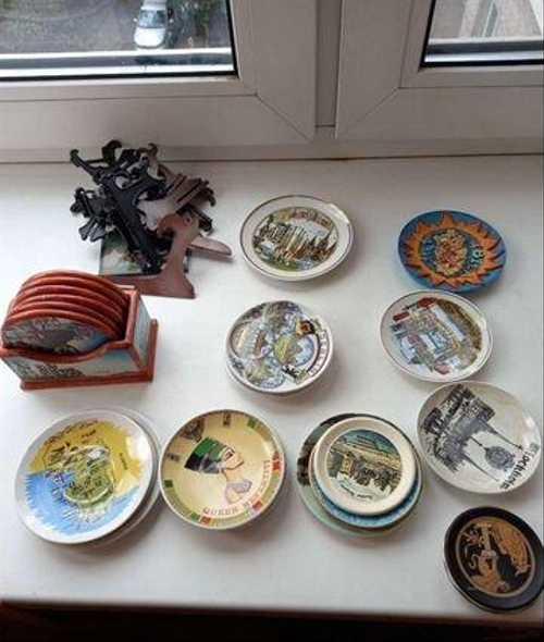 Декоративные сувенирные тарелки с разных стран