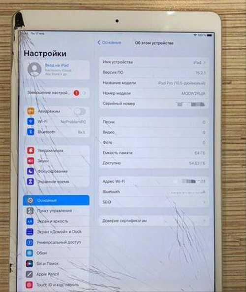 iPad Pro 10,5” A1701 64Gb ростест