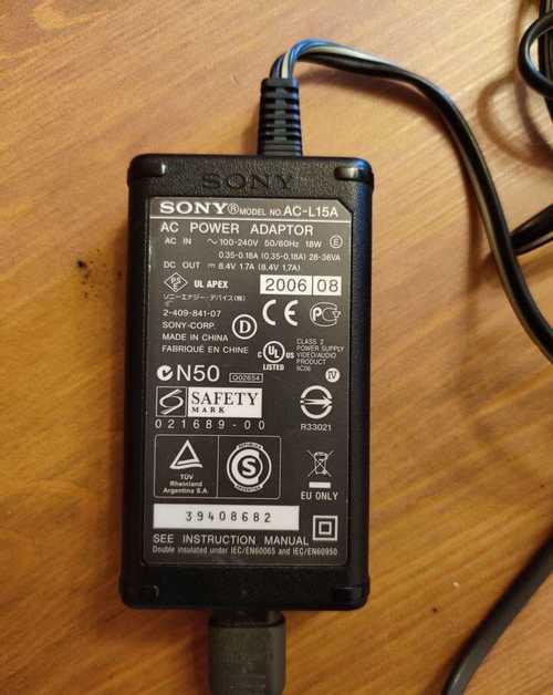 Зарядное устройство Sony ac-l15a