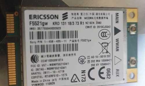 Ericsson F5521gw 3G модем mini PCI-E