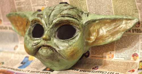 Маска Йода Ребенка Baby Yoda mask cosplay Star War