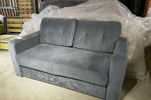 Компактный диван-кровать Аскона Локо серый велюр