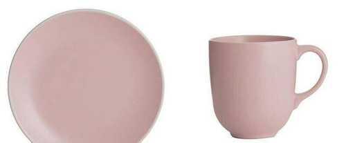 Чашка 400 мл и тарелка 20,5 см розовая Mason Cash 2001.995-2001.997