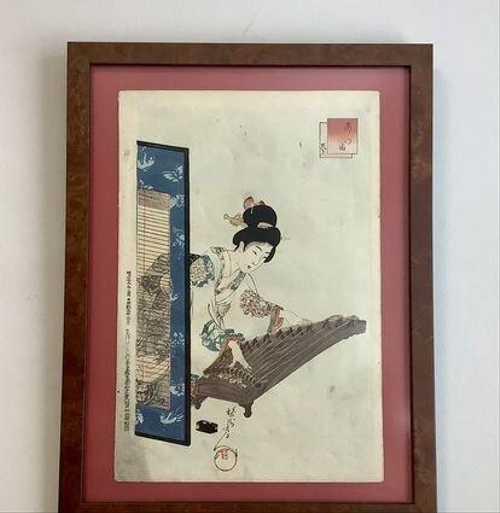 Японская гравюра, автор Тиканобу, 1896 год