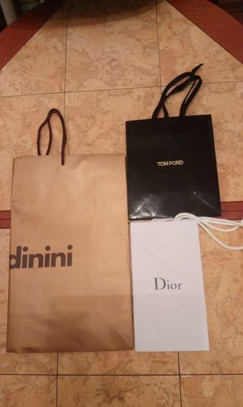 Пакеты Dior, Tom Ford, Baldinini