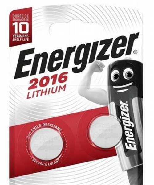Батарея Energizer CR2016 2 шт