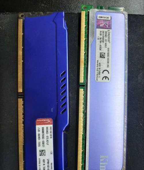 Оперативная память ddr3 HyperX 1600 2 по 8gb