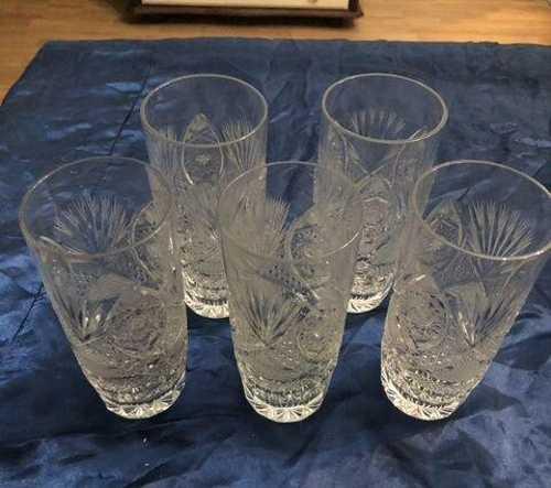 Пивные стаканы бокалы высокие - 5шт